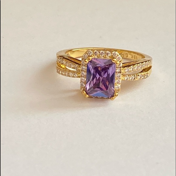 Jewelry | 81 18k Amethyst Sapphire Ring | Poshmark